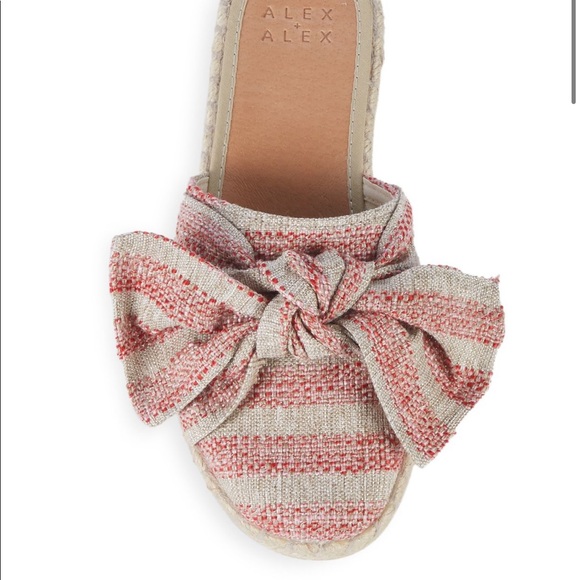 Alex+Alex | Shoes | Alexalex Espadrille Bow Mules Pink 41 | Poshmark